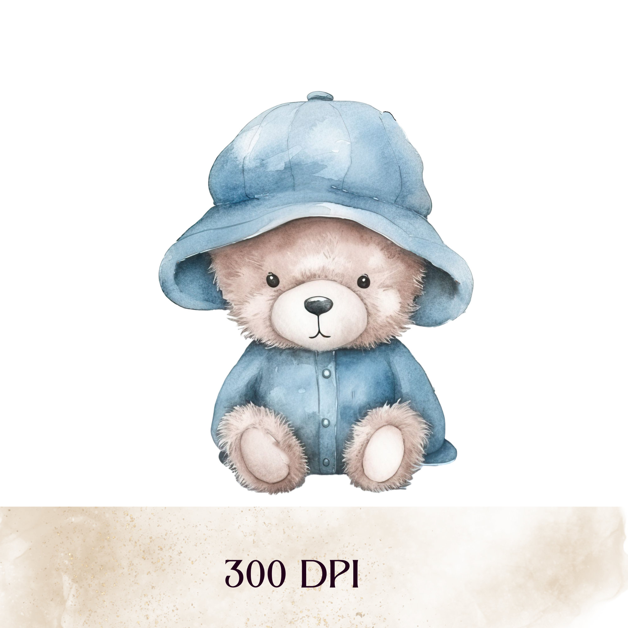 Cute Teddy Clipart, Blue Baby Boy Teddy Bear, Little Bear, Nursery ...