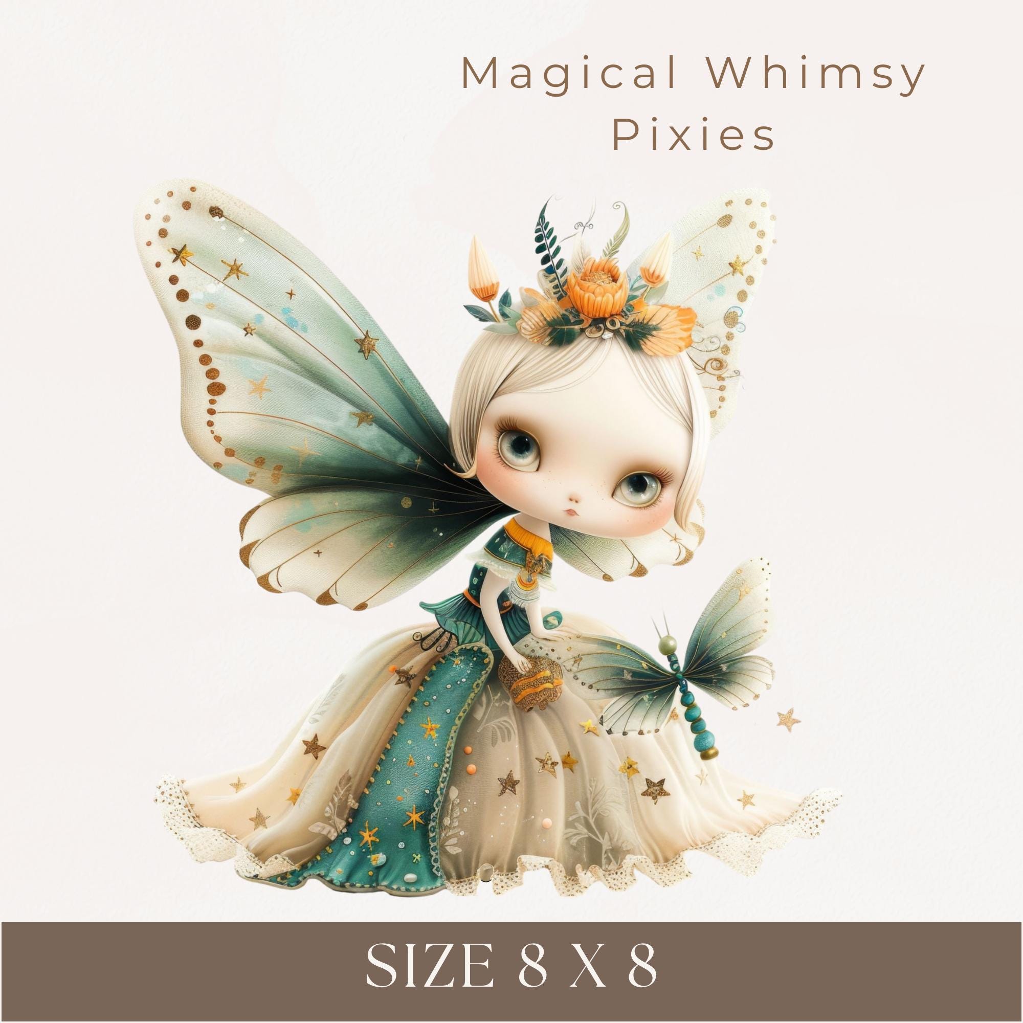 Whimsical Elements, Watercolor Clipart, Pixie Clipart, Whimsical ...