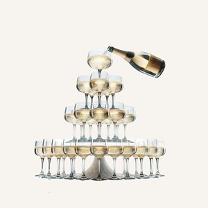 Champagne Tower Illustration, Champagne Tower Clip Art, Champagne Tower ...
