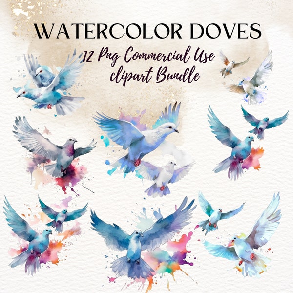 Dove Watercolor - Etsy
