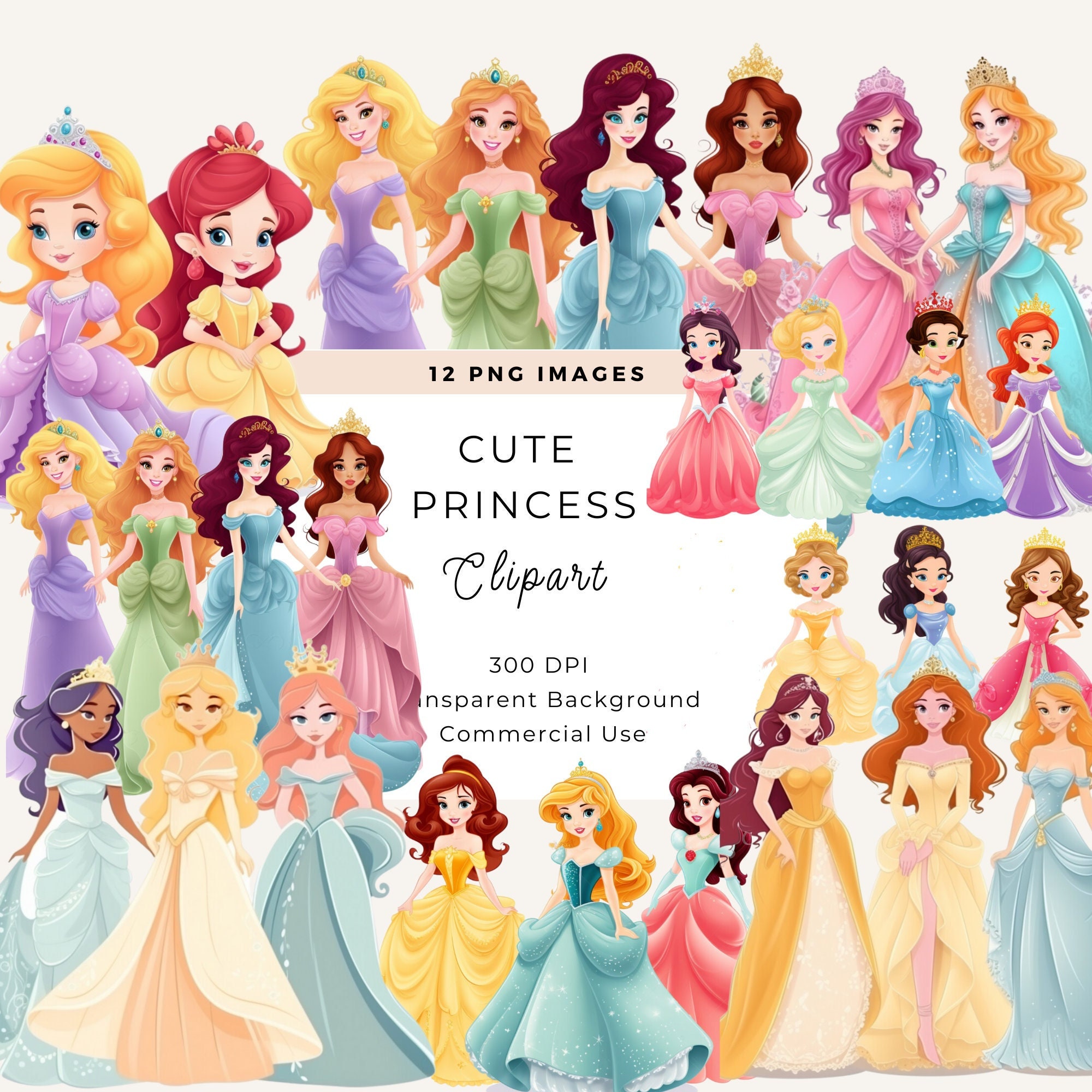 Fairytale Princess Clipart Princess Clipart Princess - Etsy