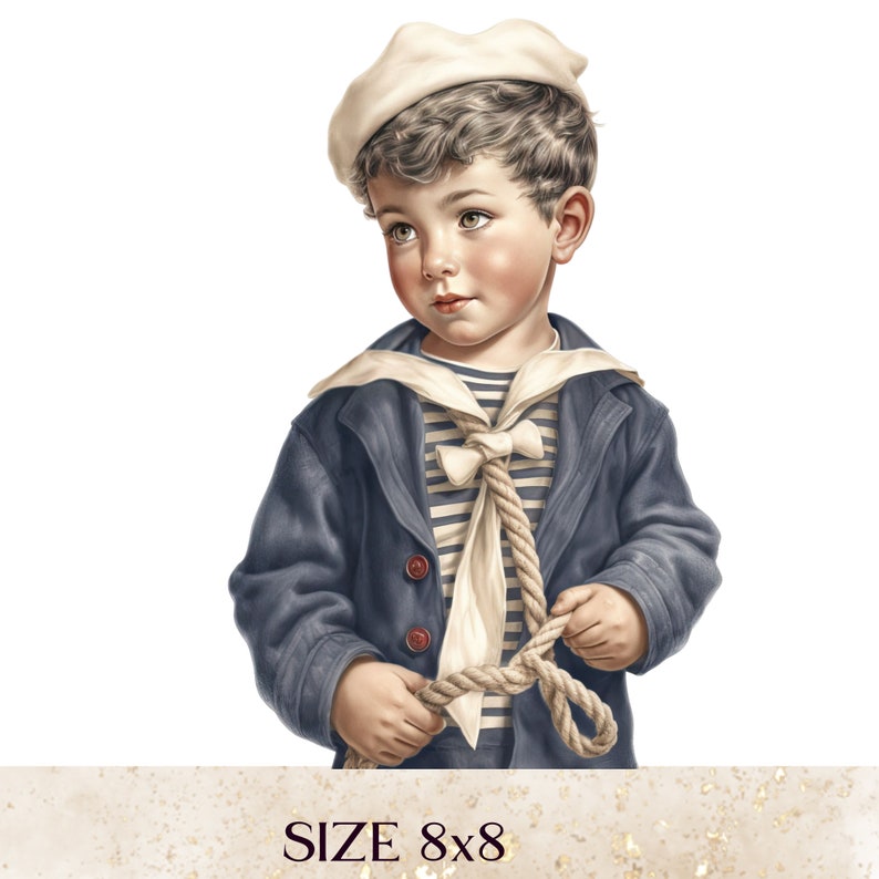 Cute Sailor Boys Clipart Nautical Clipart Little Sailor - Etsy