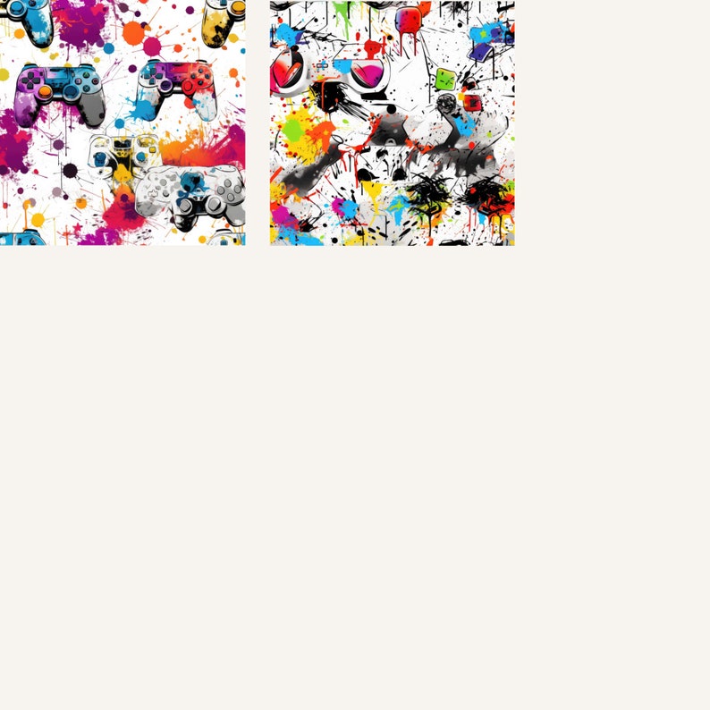 Video Game Digital Paper Paint Splash Gamer Background Pattern ...