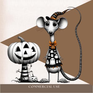Funny Rats Clipart, Halloween Clipart, Whimsical Clipart, Rats Clipart ...