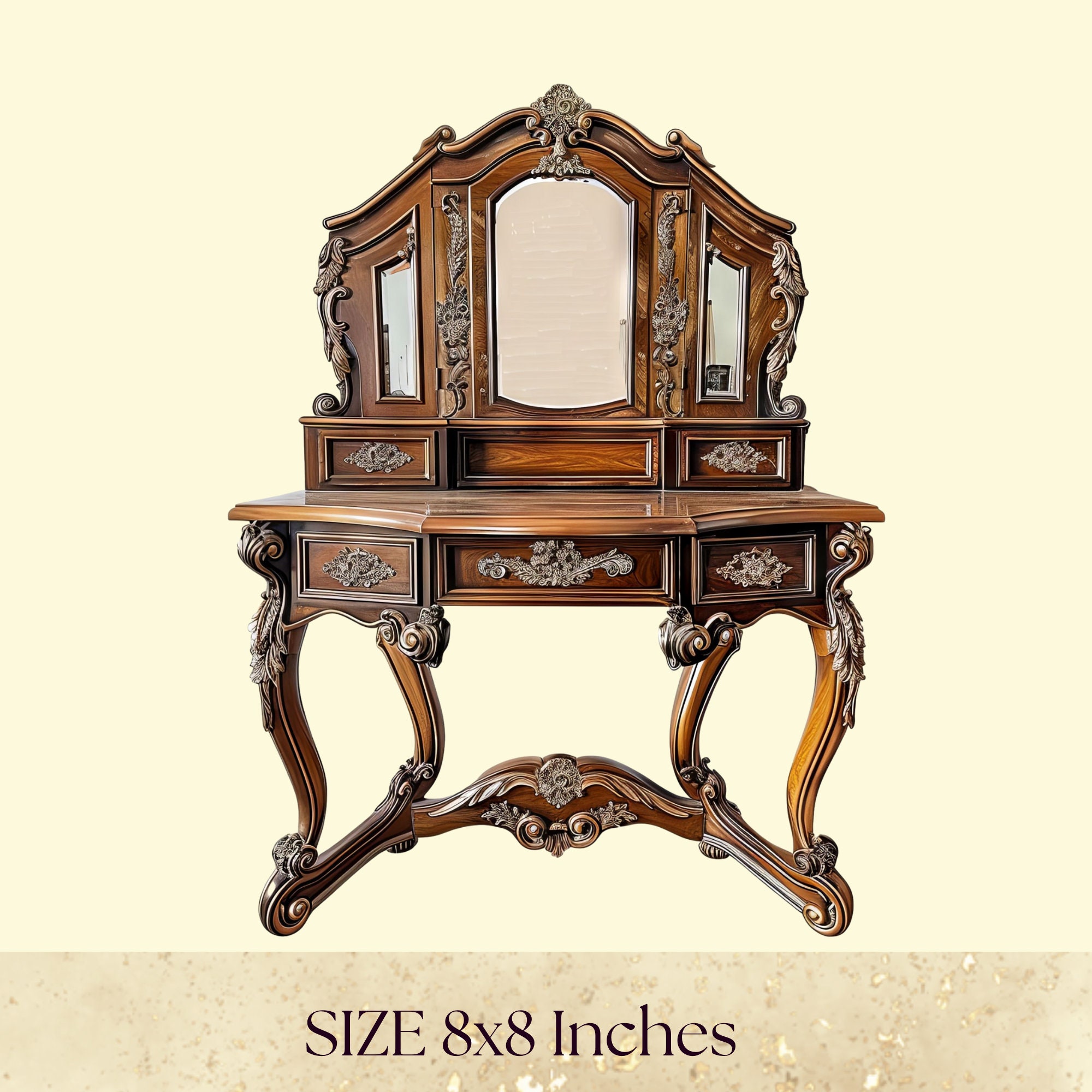 Victorian Vanities, Victorian Furniture Clipart, Antique Clipart ...