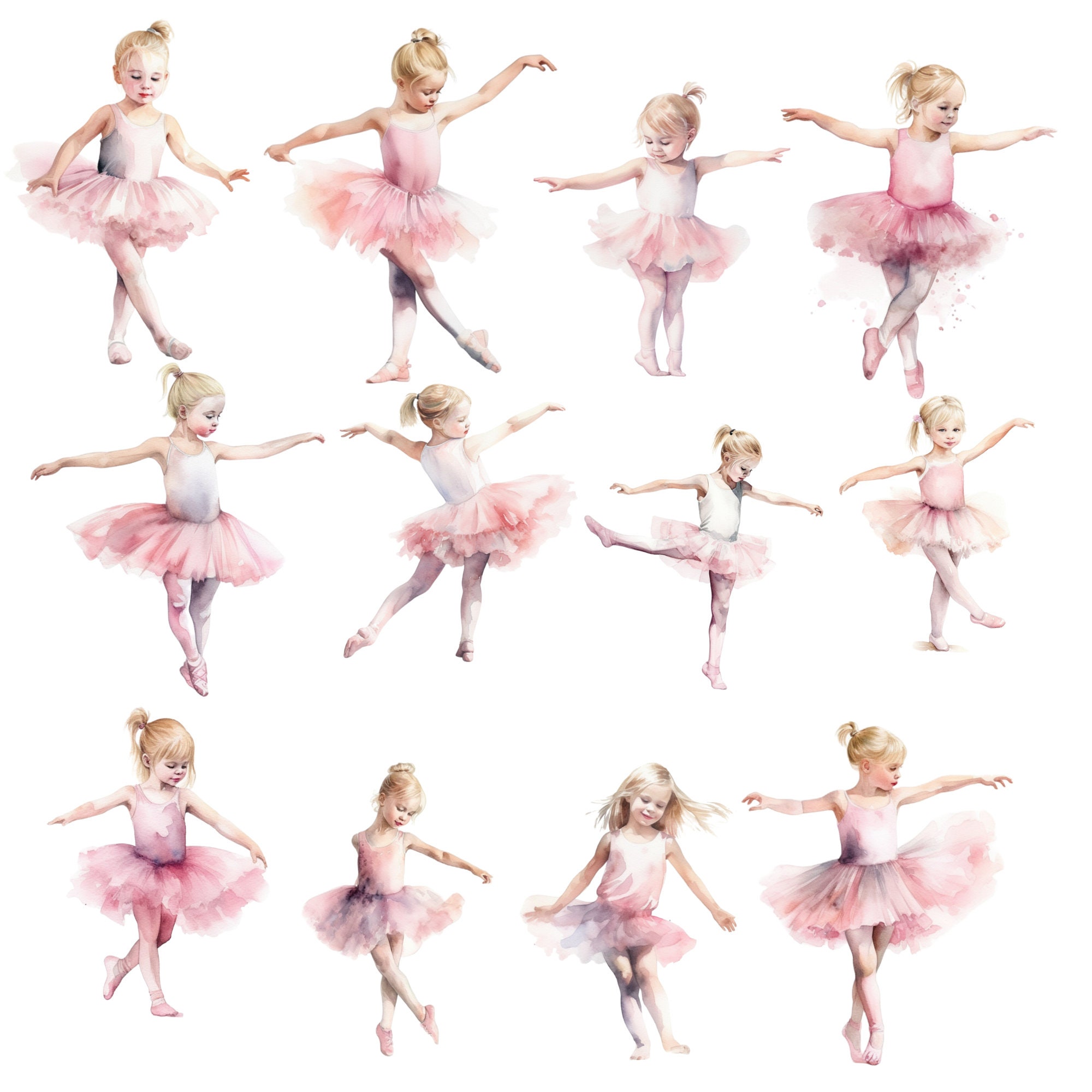 Ballerina Clipart Cute Ballet Clipart Pink Ballerina Tutu - Etsy