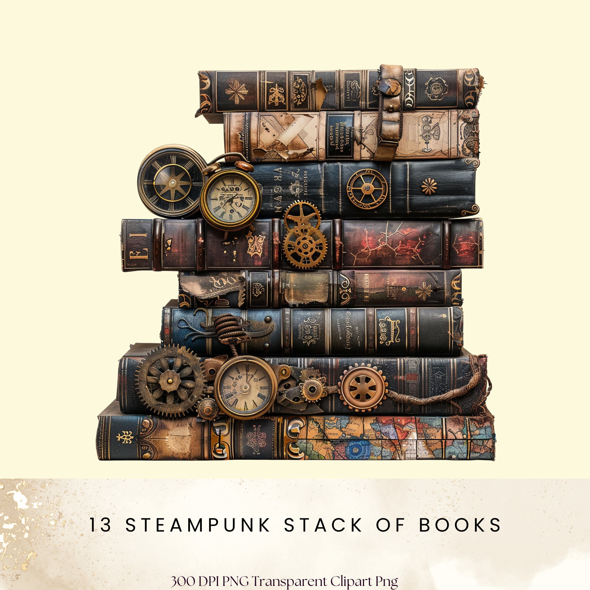 Steampunk Clipart, Book Clipart, Reading Clipart, Steampunk Book Png ...