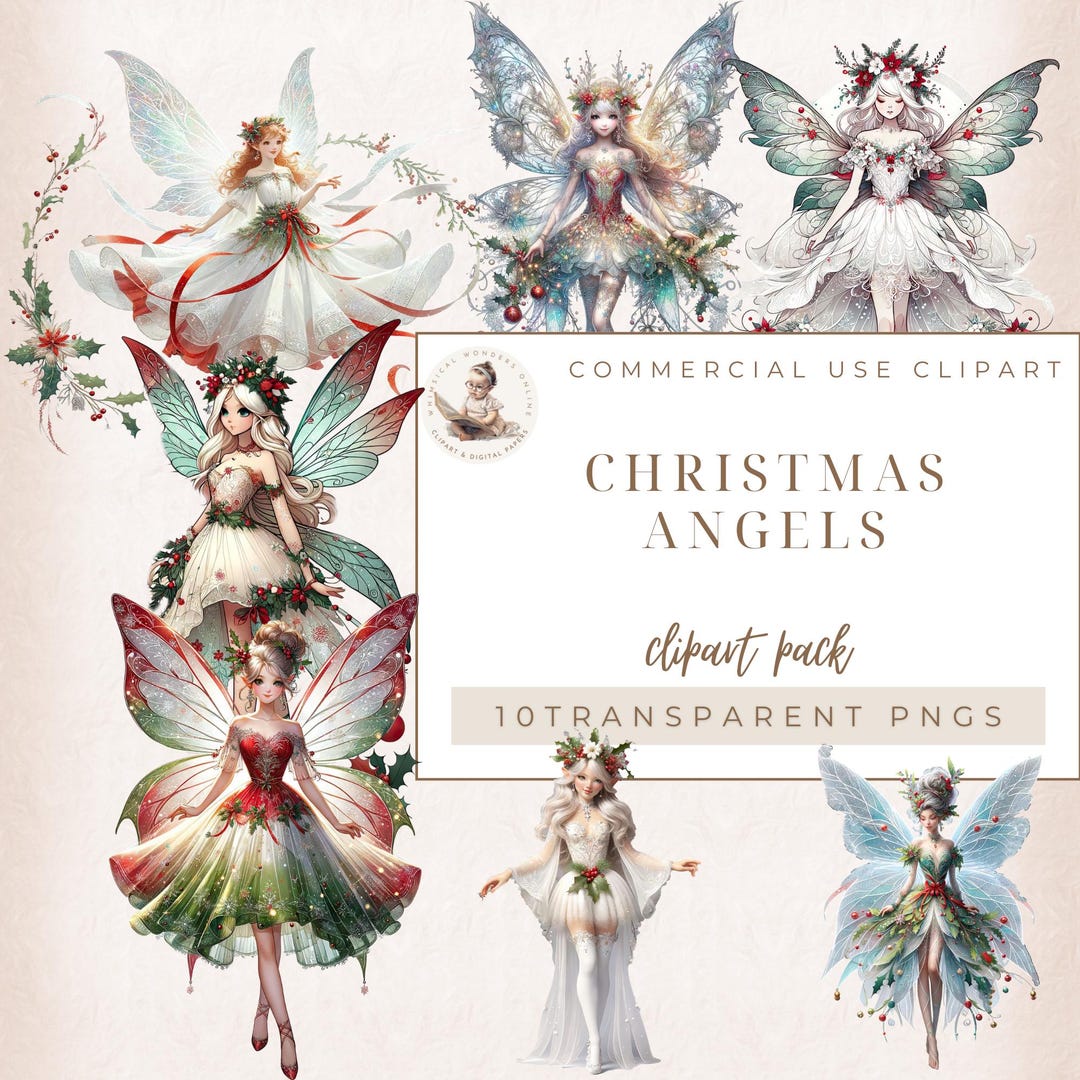 Christmas Fairy Clipart, Xmas Angel Clip Art, Christmas Clipart ...
