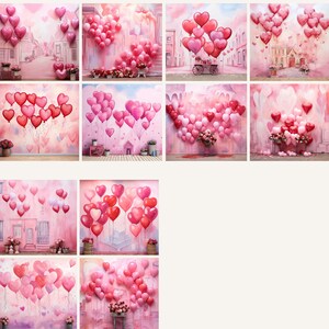 Hearts Background, Pink Background, Heart Digital Paper, Valentine ...