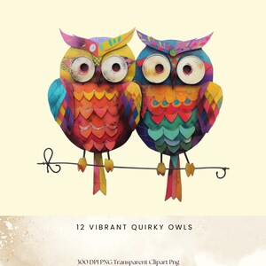 Quirky Owl Clip Art, Owls on A Rope, Funny Birds, Pets Clipart ...