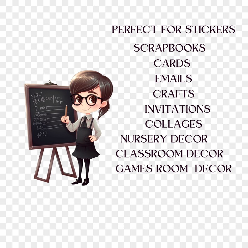 Chibi Cute Teacher Clipart Boy and Girl Back to School - Etsy