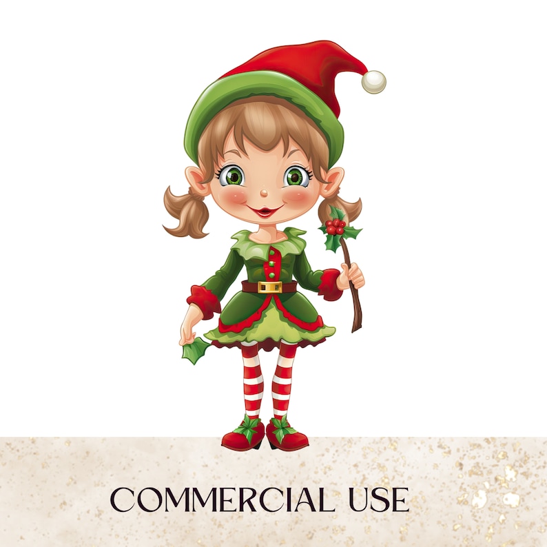 Christmas Elf Clipart, Winter Clipart, Winter Holidays, Christmas ...