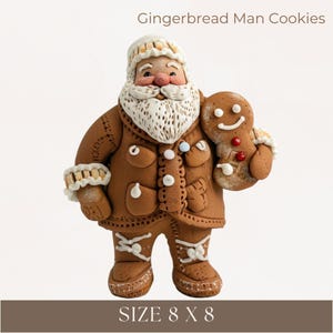 Gingerbread Man Cookies, Christmas Clip Art, Bakery Clipart, Watercolor ...