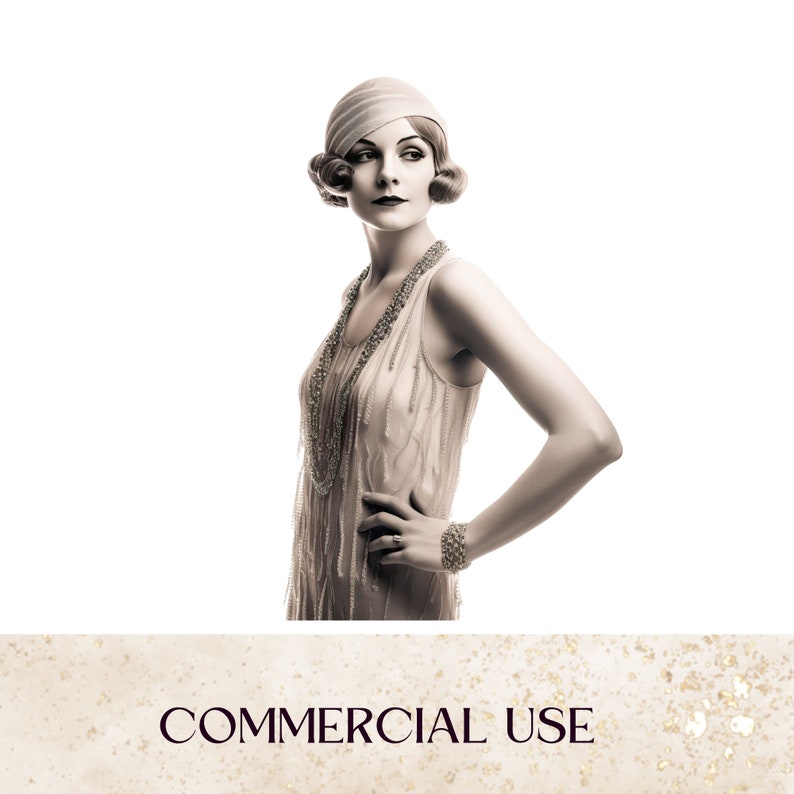 Flapper Girls 1920's, Vintage Women Clipart, Digital Image, Sublimation ...