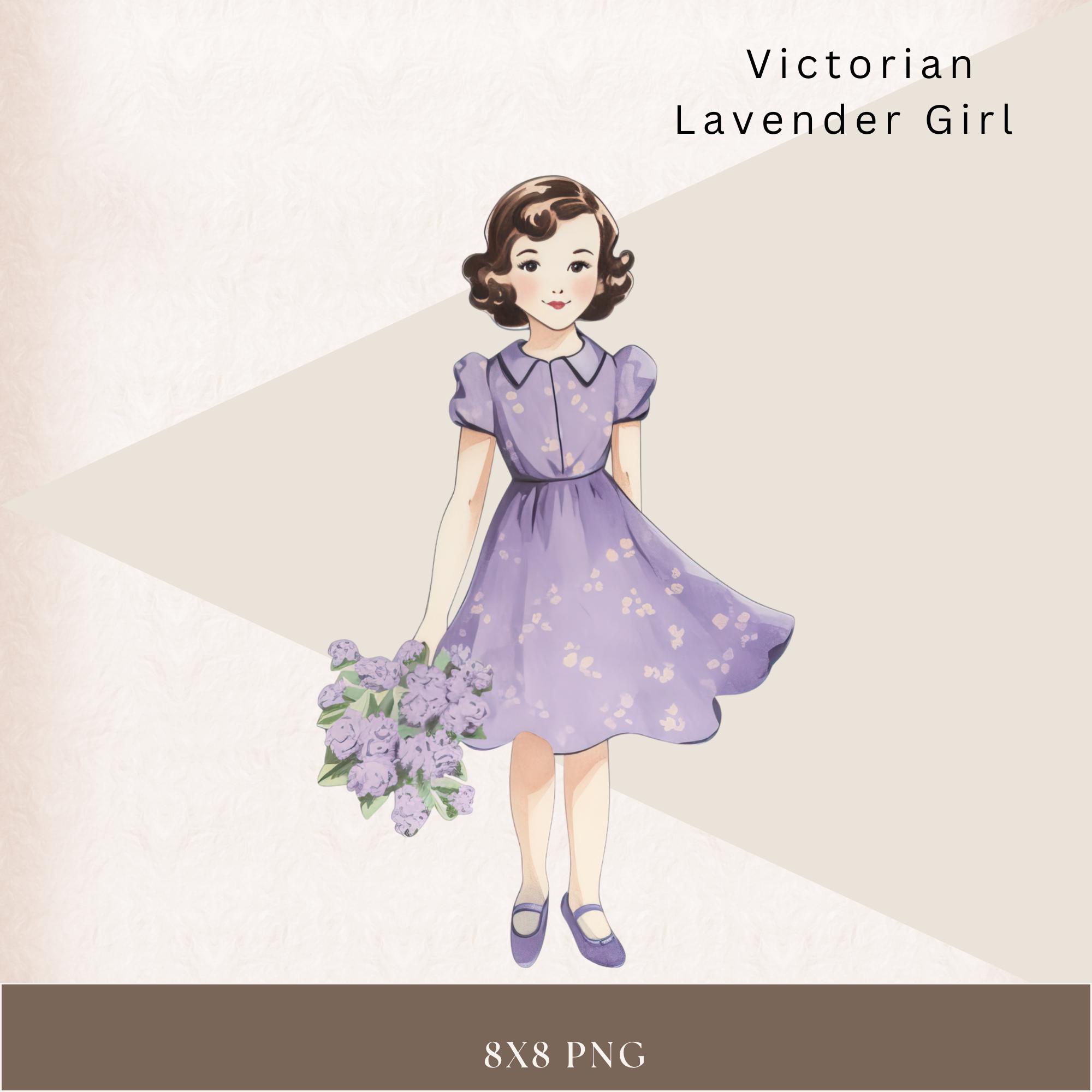 Victorian Girl Clipart, Lavender Girl, Purple Girls, Lavender Clipart ...