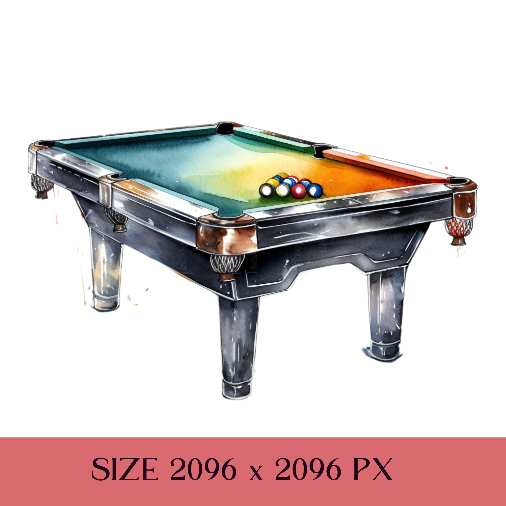 Gaming Clipart Pool Table Clipart Arcade Machines 300 DPI - Etsy