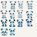 Cute Baby Blue Panda Clipart Baby Shower Gender Reveal Boy - Etsy
