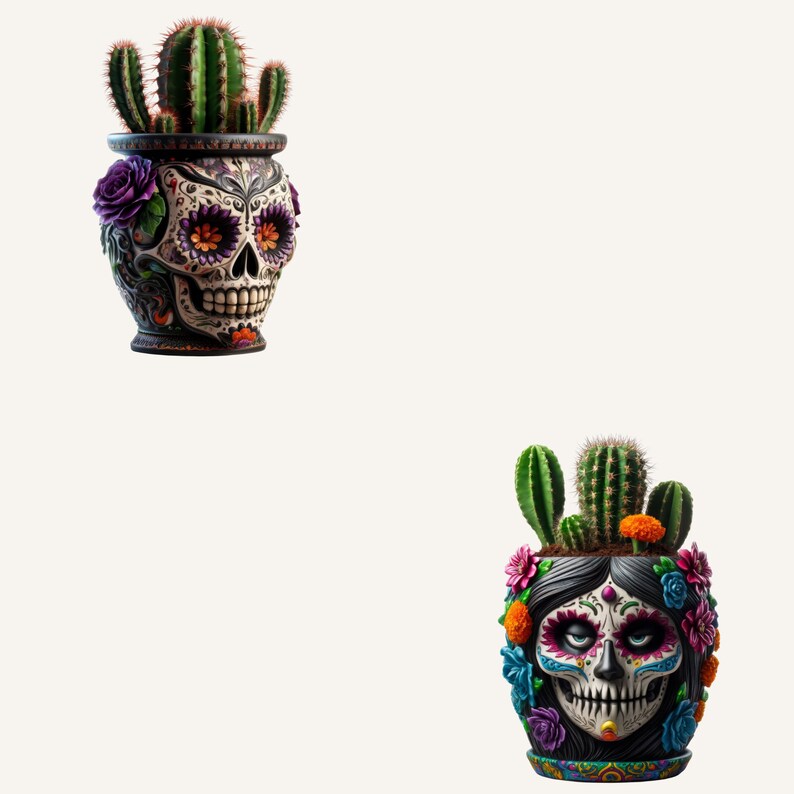 Mexican Clipart, La Calavera Catrina, Sugar Skull Pot Clipart, Mexican ...