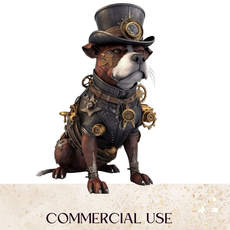 Steampunk Animals Clipart Mechanical Animals Junk Journal - Etsy