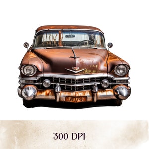 Watercolor Vintage Old Rusty Cars Clipart, Vintage Cars, Antique ...