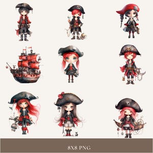 19 Cute Little Pirates Clipart, Pirate Girl Clipart, Pirate Boy Clipart ...