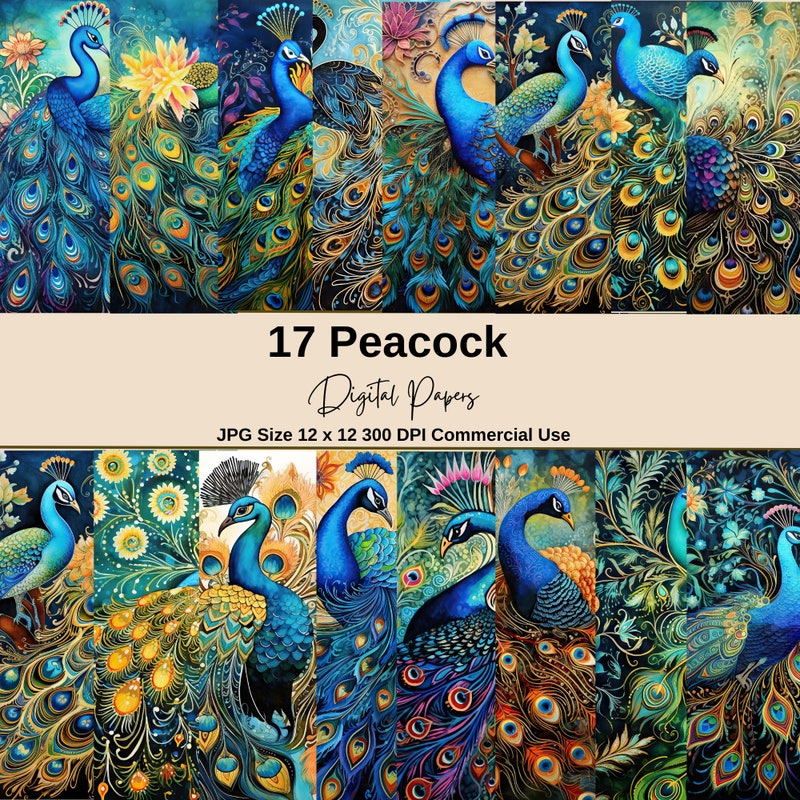 Peacock Papers - Etsy