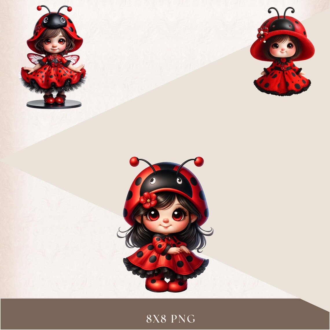 Ladybug Girl Clipart, Ladybug Clip Art, Love Bug Clipart, Cute Girl ...