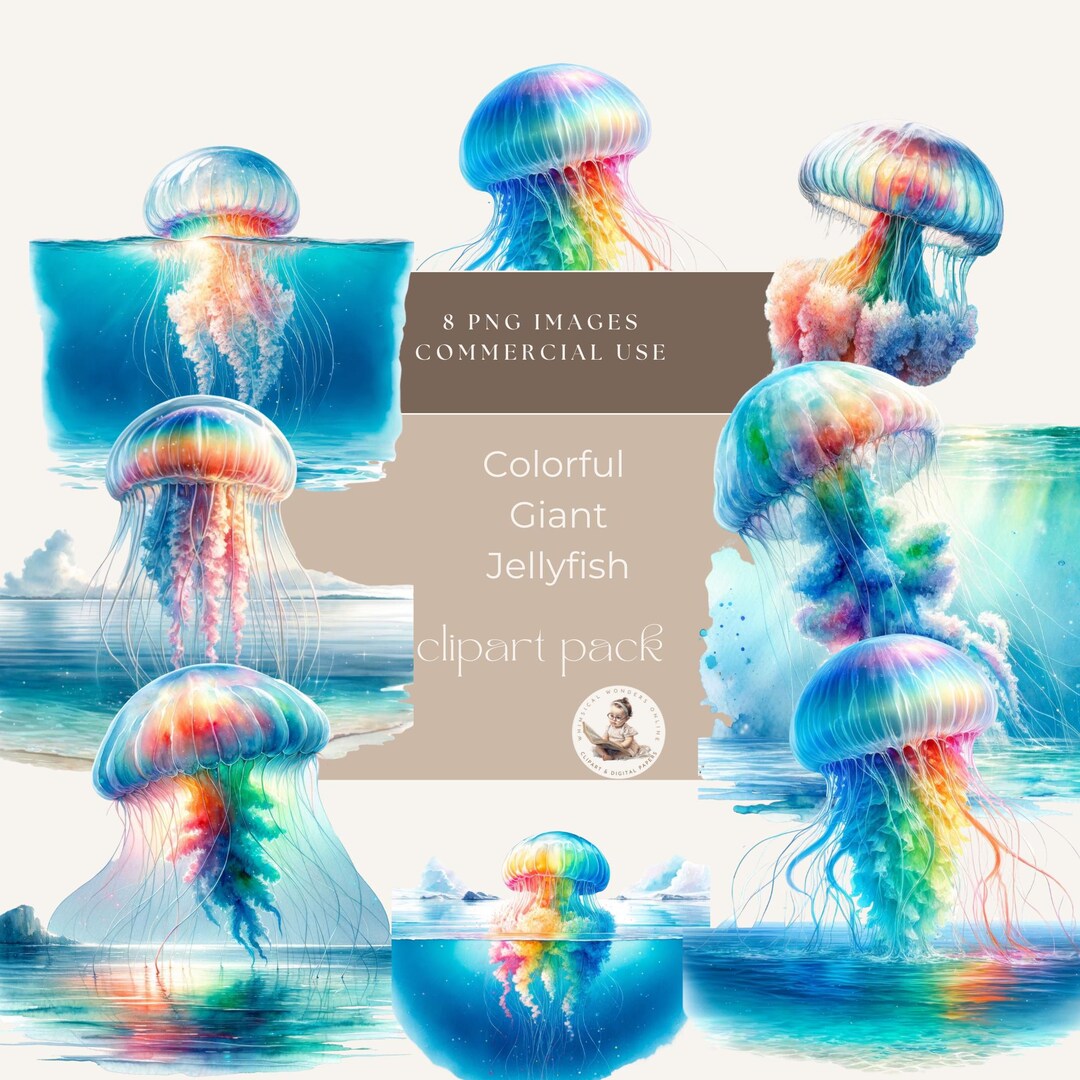 Ocean Clipart, Nautical Clipart, Jellyfish Clip Art, Jellyfish Png ...