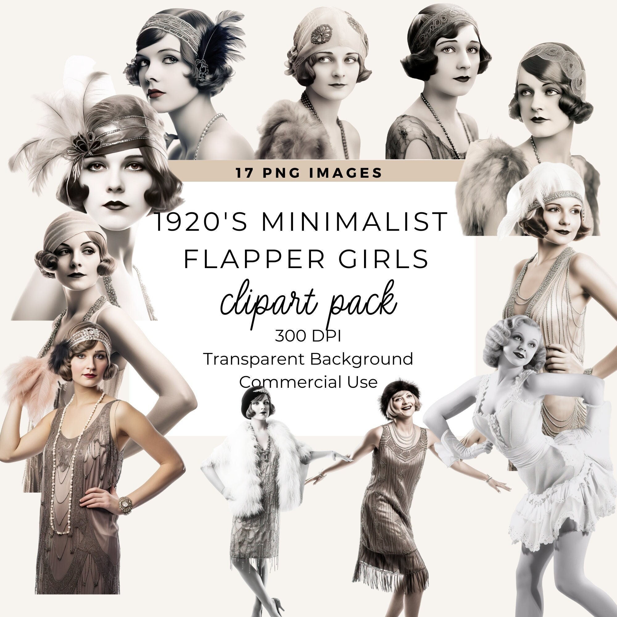 1920s Flapper Girl Clipart