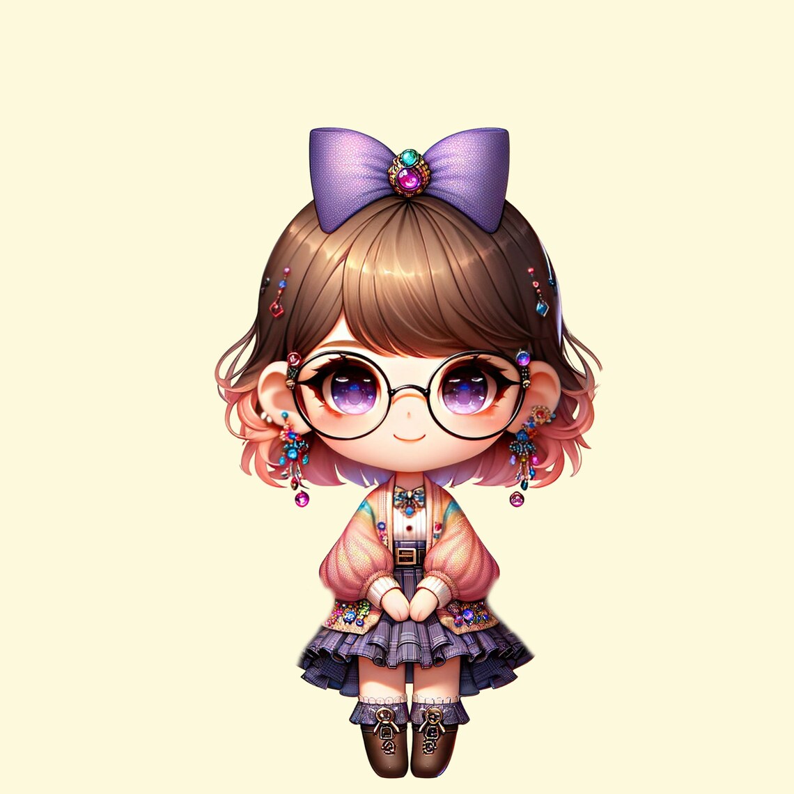 Cute Chibi Clipart Scientist Clipart Fashion Girl Clipart - Etsy