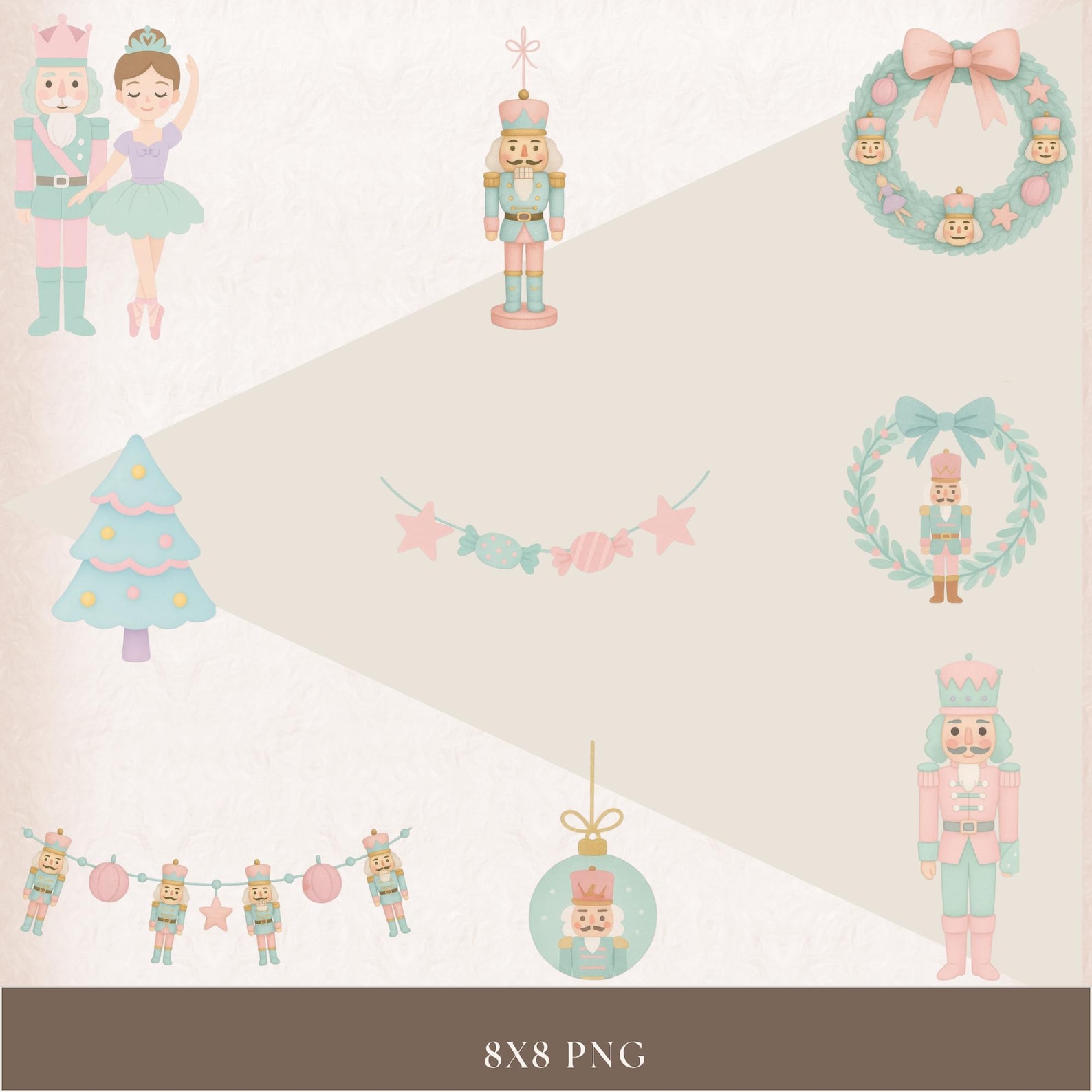 Pastel Nutcracker Christmas Clipart Set, Sugar Plum Fairy, Ballerina ...