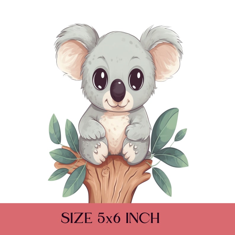 Koala Watercolor Clipart Cute Koala Png Nursery Decor Baby - Etsy