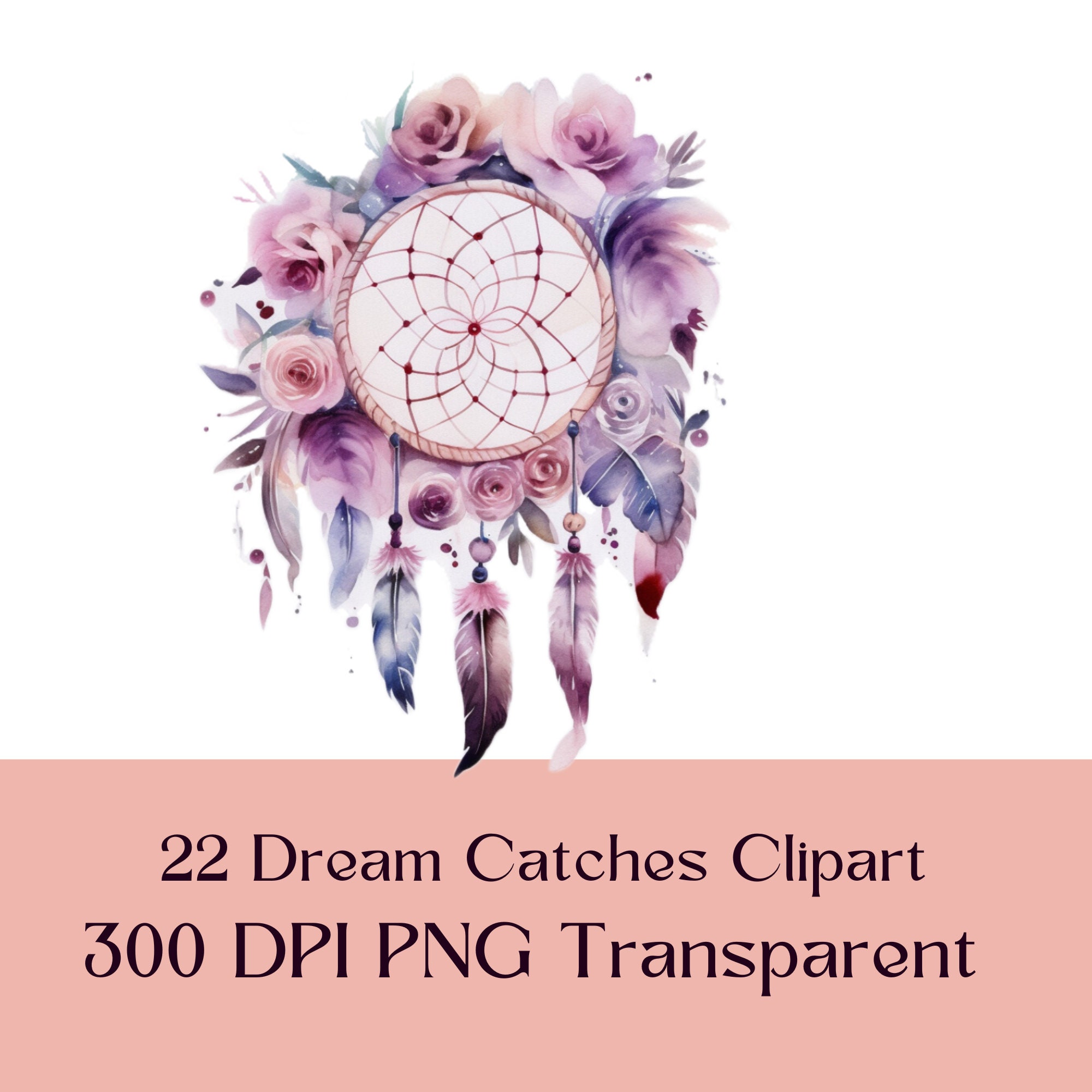 22 Watercolor Dream Catcher Clipart Bundle, Digital Planner, Watercolor ...