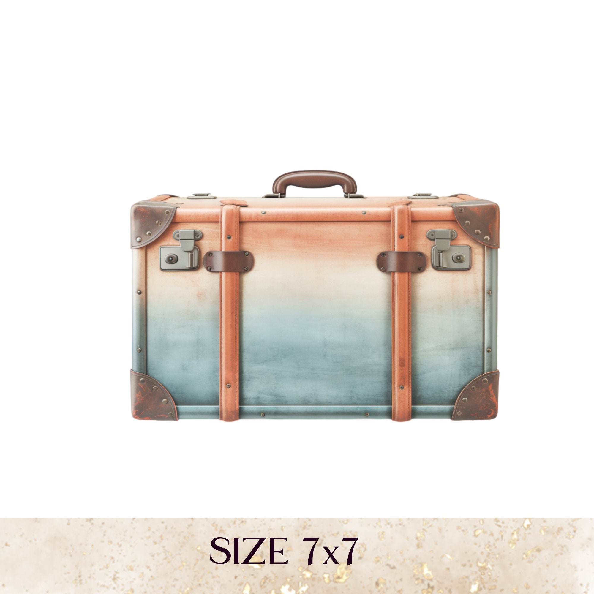Vintage Suitcase and Trunk Clipart, Suitcase Clip Art, Commercial Use ...