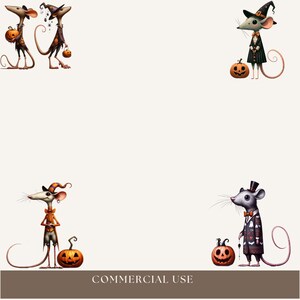 Funny Rats Clipart, Halloween Clipart, Whimsical Clipart, Rats Clipart ...