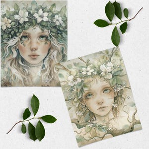 Printable Papers, Flower Girl Digital Papers, Nature Girl Junk Journal ...