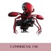 Realistic Alien Clipart, Alien Clipart, Yellow and Red Aliens ...