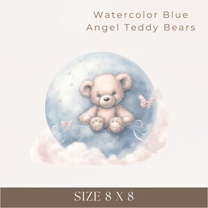 Angel Clipart, Cute Angel Teddy Bear, Blue Teddy Bear Clipart, Baby ...