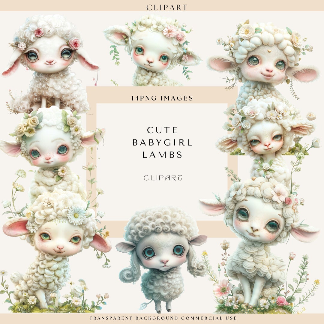 Watercolor Lamb, Lamb Baby Shower, Cute Lamb Clipart, Cute Animal ...