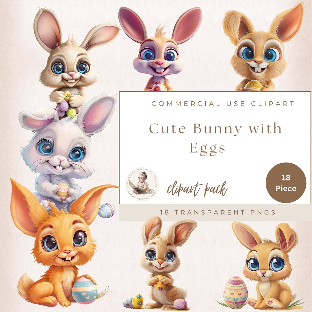 Cute Easter Bunnies, Baby Shower Clipart, Rabbit Clipart, Boy Bunny ...
