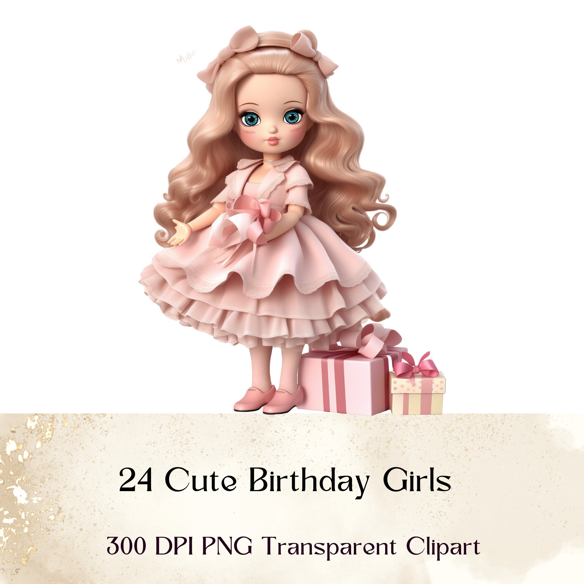 Cute Girls Clipart, Doll Clipart, Girl Clipart Bundle, Commercial Use ...