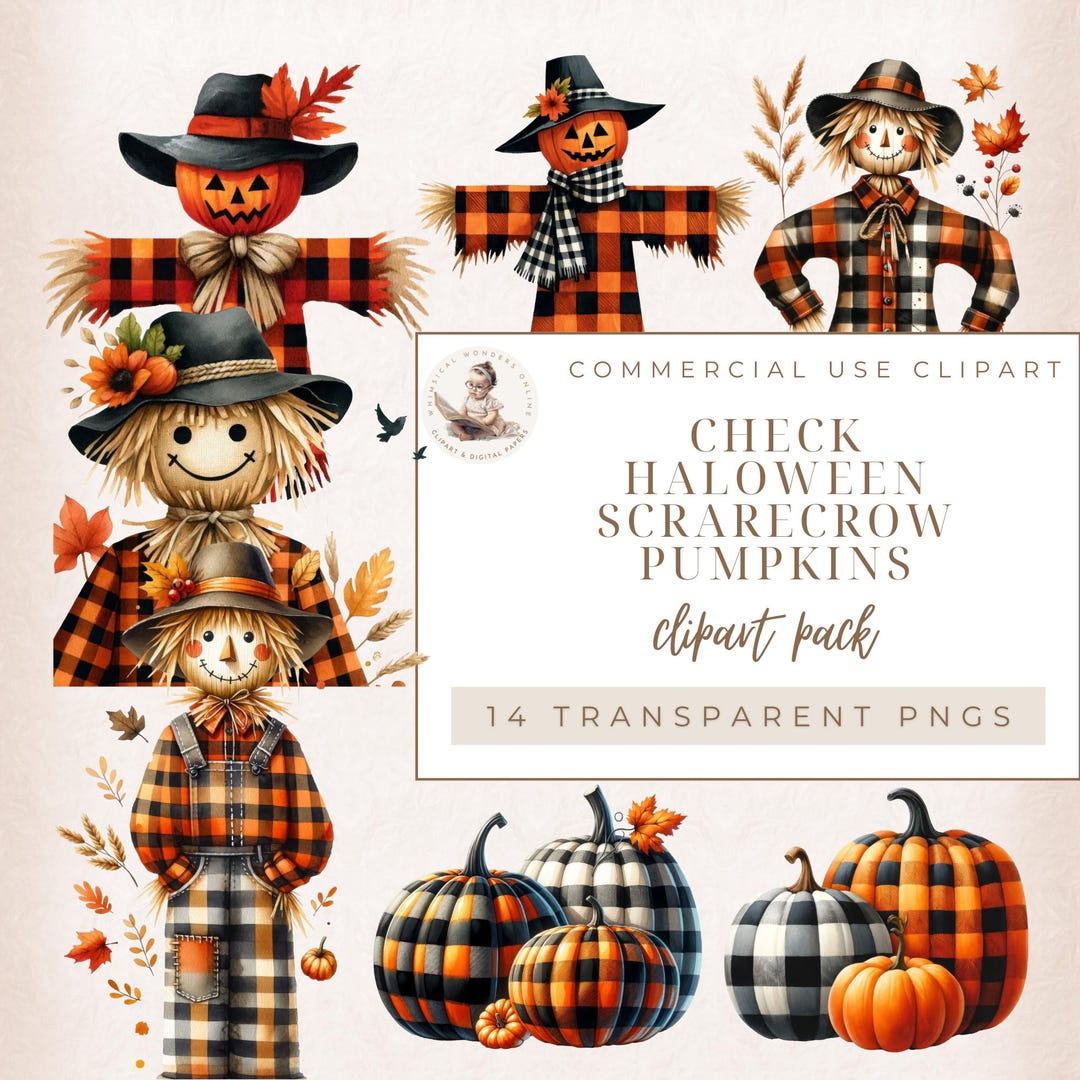 Halloween Clipart, Scarecrow Clipart, Farm Clipart, Thanksgiving ...