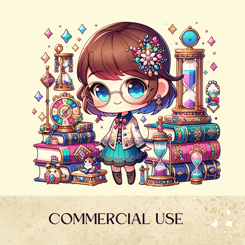 Cute Chibi Clipart Scientist Clipart Fashion Girl Clipart - Etsy