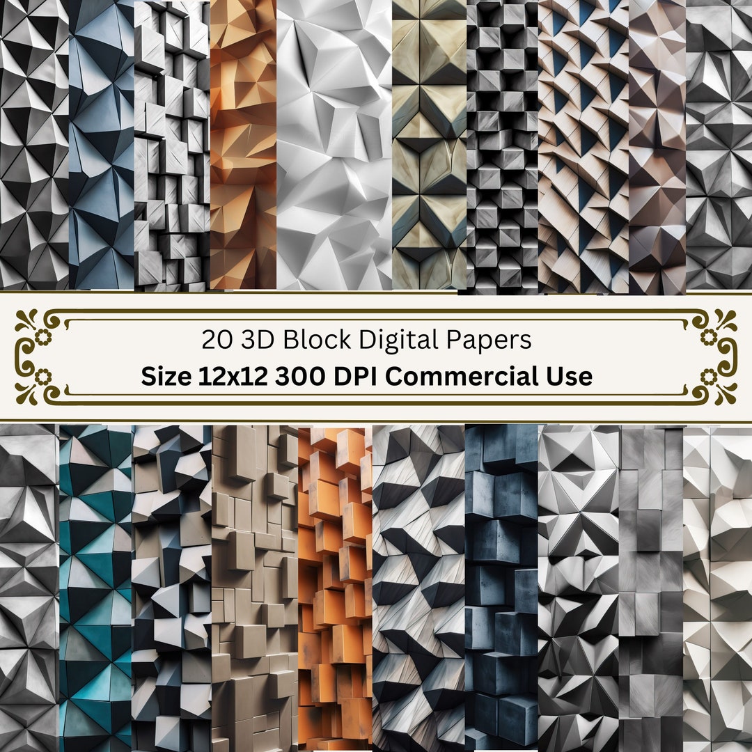 Seamless Cube Block Pattern Background Paper, Seamless Block Pattern ...