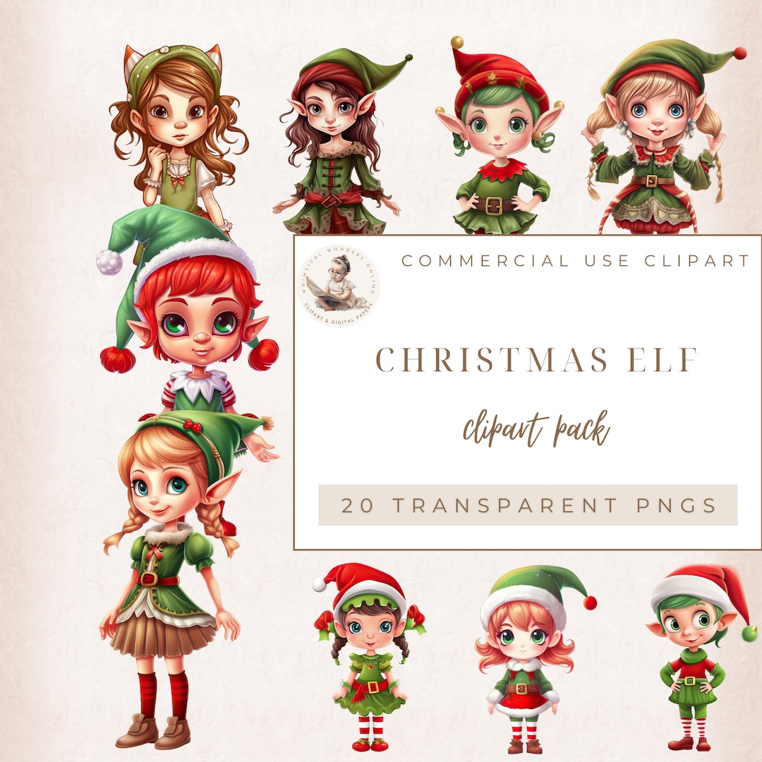 Christmas Elf Clipart, Winter Clipart, Winter Holidays, Christmas ...