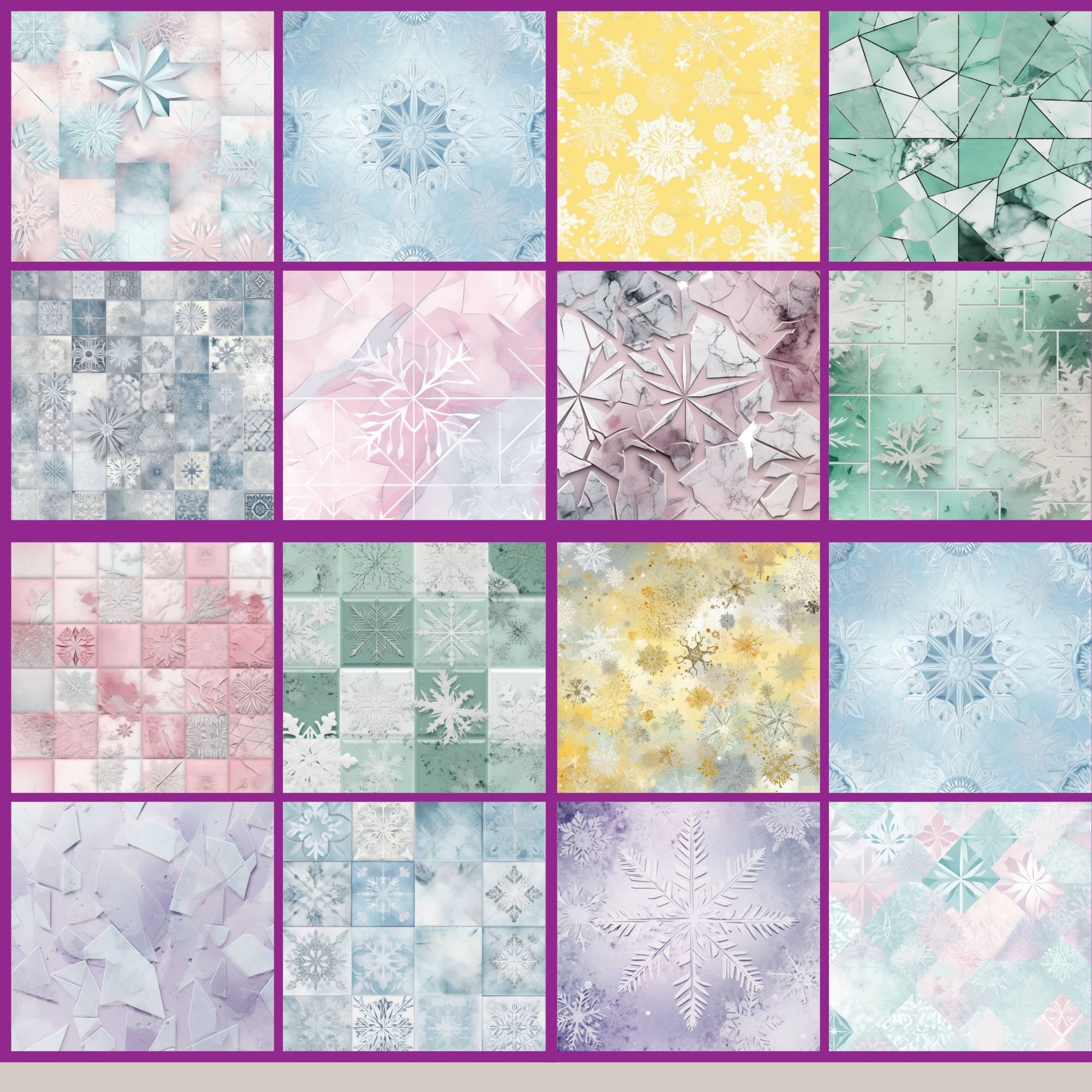 Printable Winter Wonderland Digital Paper, 12x12 Backgrounds, Jpeg ...