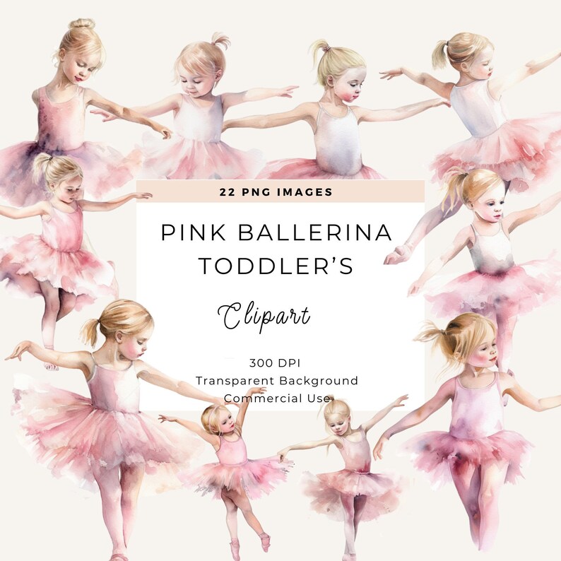 Ballerina Clipart Cute Ballet Clipart Pink Ballerina Tutu - Etsy