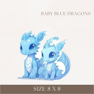 Cute Blue Baby Dragon Clipart, Dragon PNG, Transparent Background, 300 ...