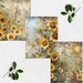 Printable Papers, Journal Sunflowers, Digital Sunflower Crackle Papers ...
