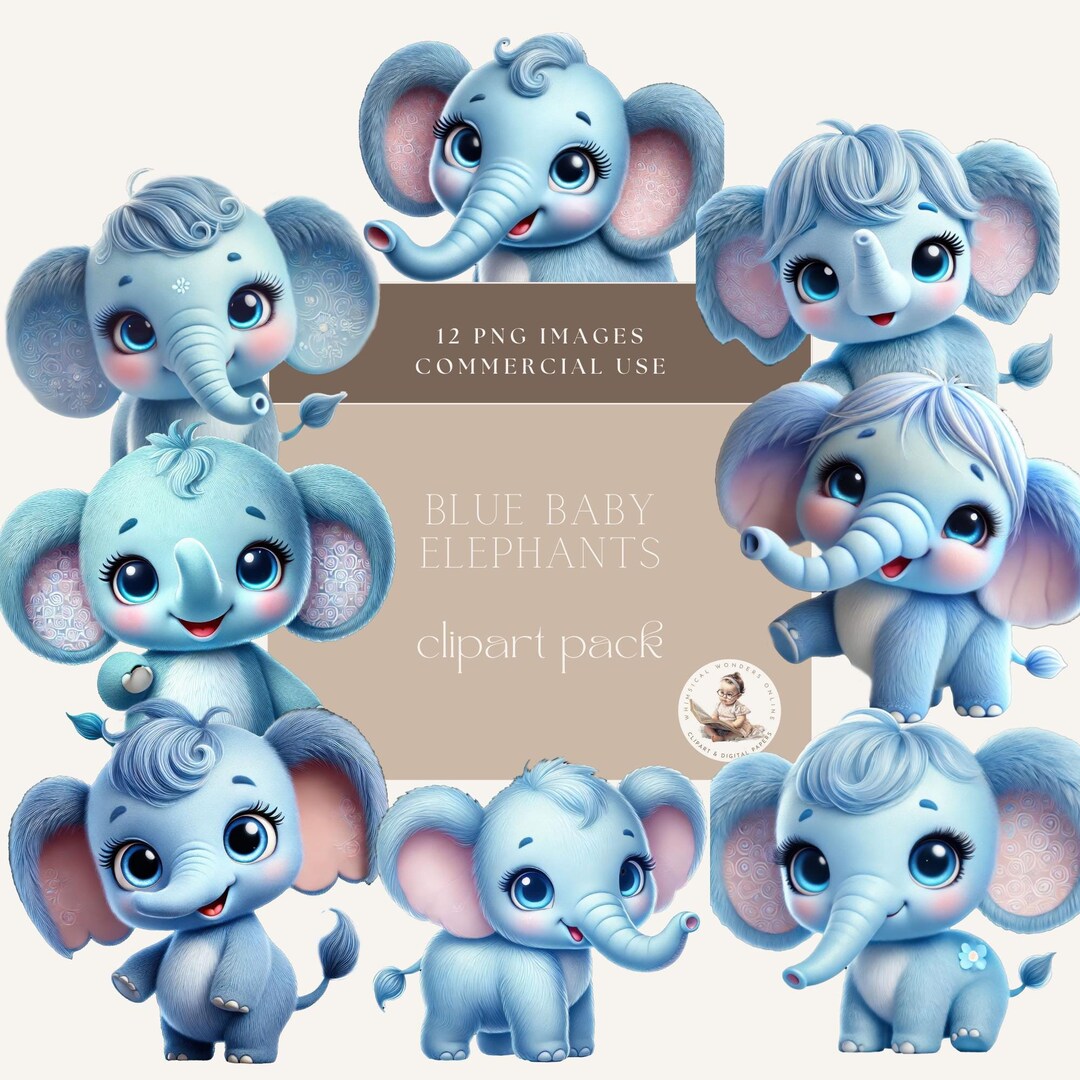 Baby Shower, Nursery Elephant, Blue Elephant Png, Blue Baby Elephant ...